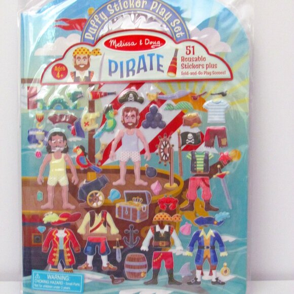 Melissa & Doug | Toys | Melissa Doug Pirate Puffy Sticker Play Set 5 ...